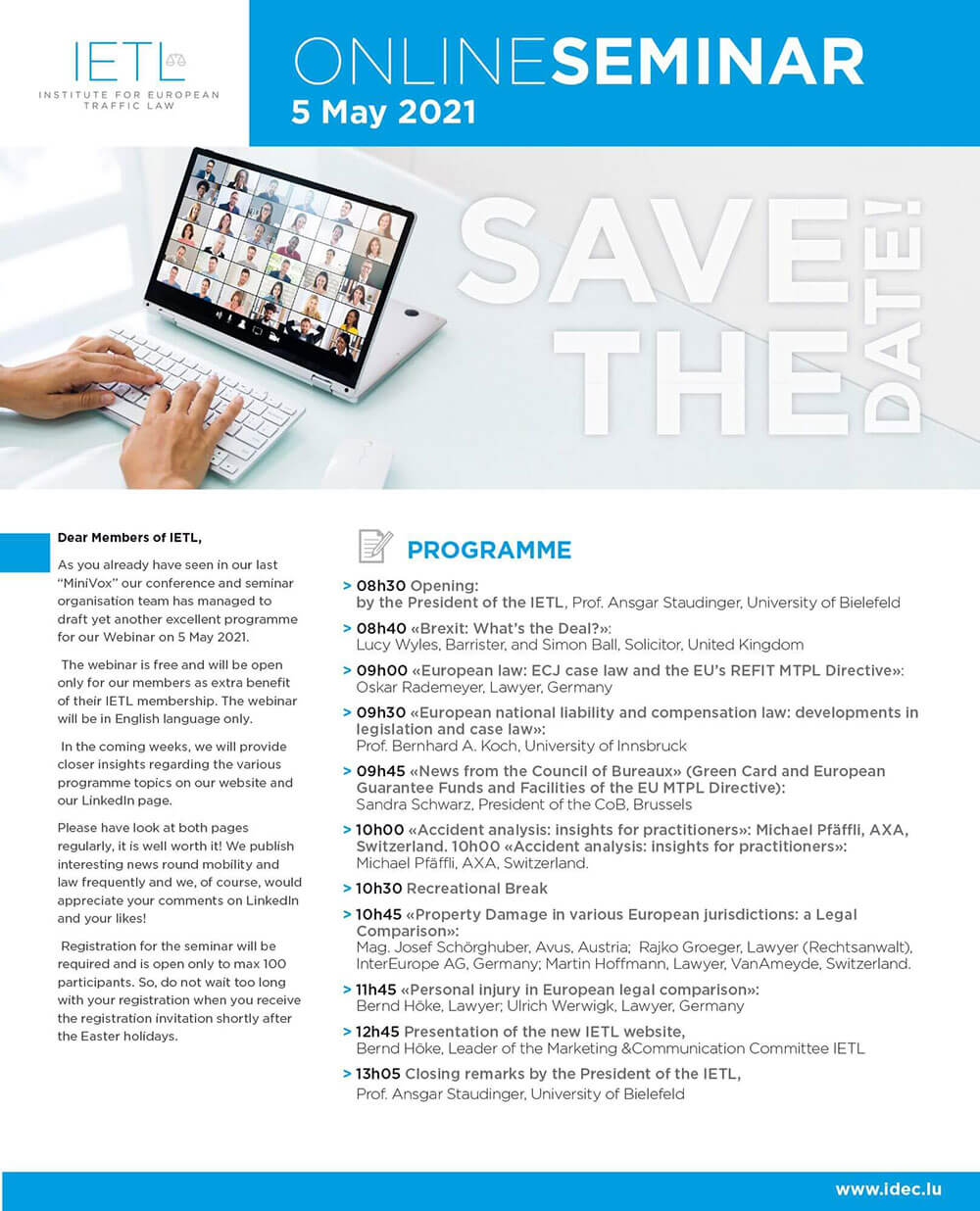 Past Events - IETL Institute for European Traffic Law