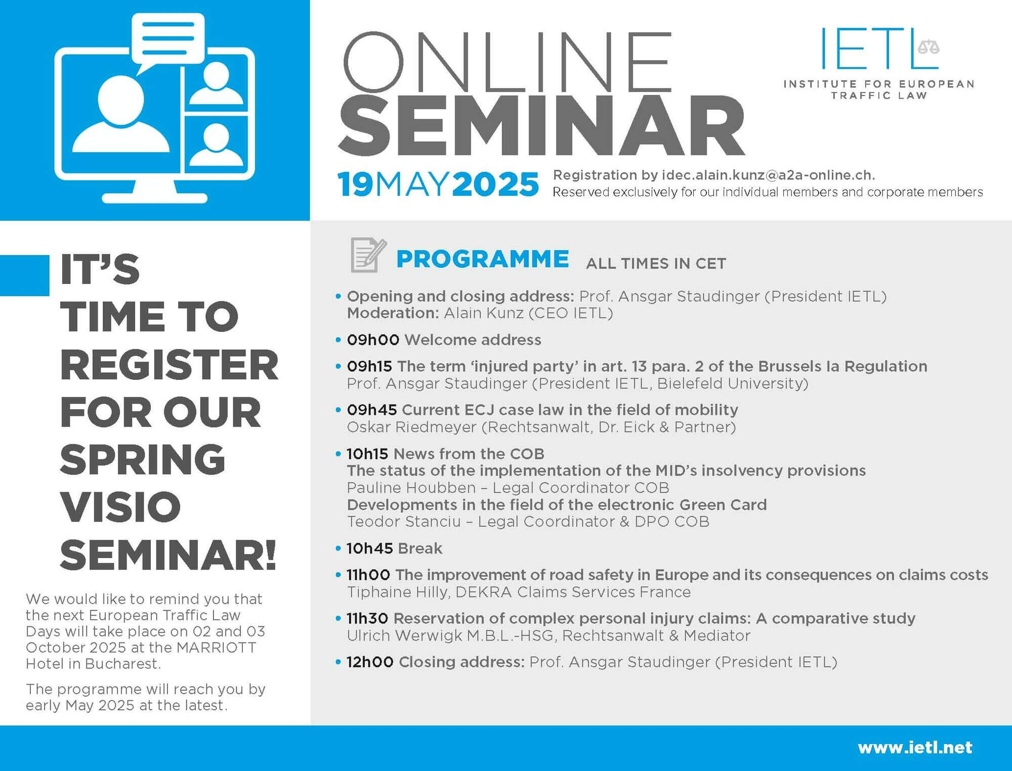 Past Events - IETL Institute for European Traffic Law